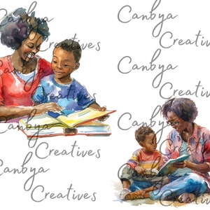 African American Teacher Mom Png Svg Clipart Bundle, Mother & Son ...