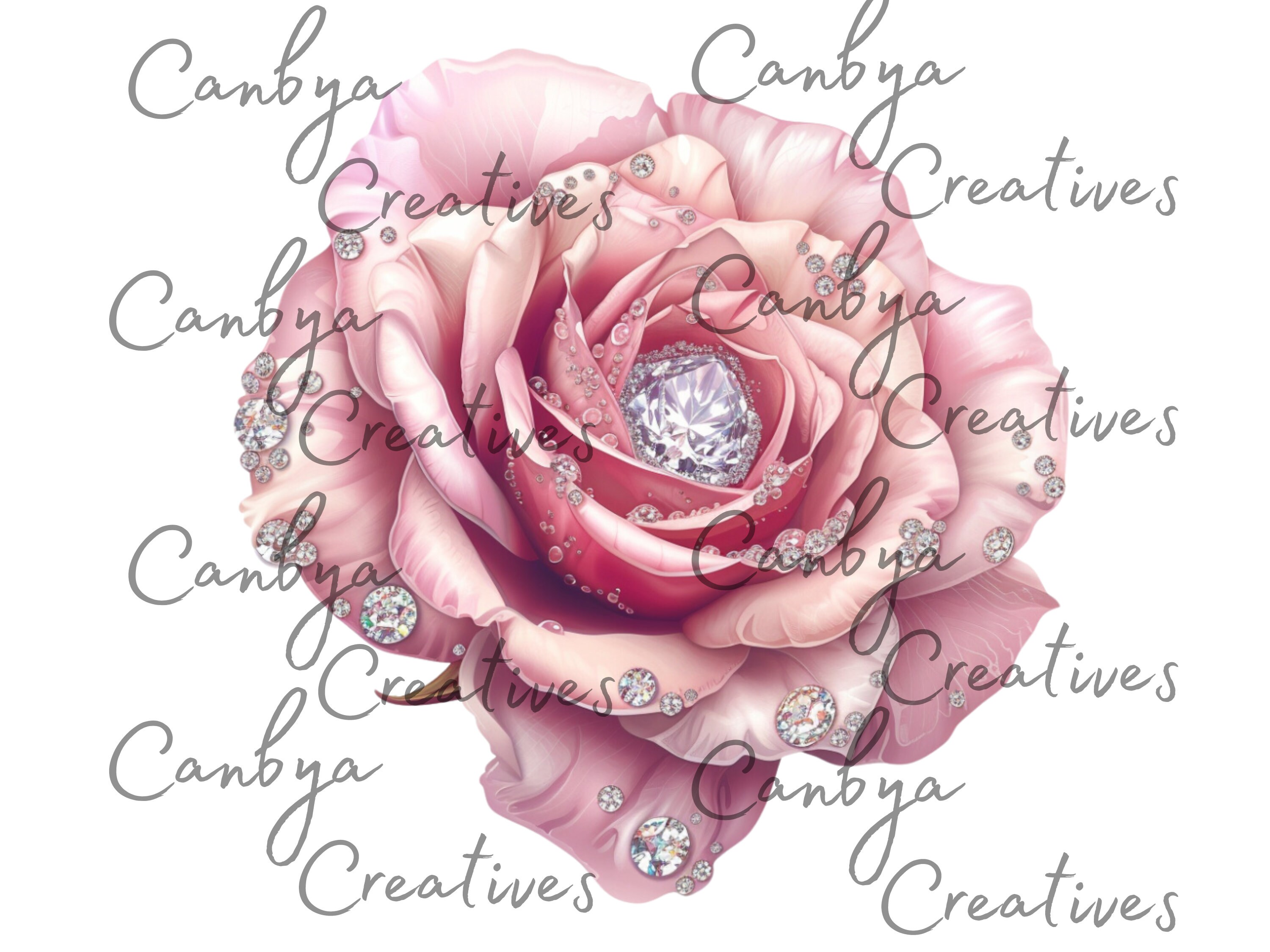 Watercolor Sparkling Roses Png Svg Cliparts, Glitter Roses Print ...
