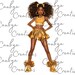 Watercolor African American Cheer Png Svg Clipart, Black Fashion Cheer ...