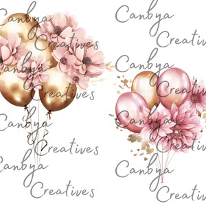 Watercolor Golden Blush Balloon Svg Png Clipart, Glitter Birthday ...