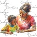 African American Teacher Mom Png Svg Clipart Bundle, Mother & Son ...