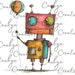 Happy Robots Png Svg Clipart Bundle, Digital Art Prints for ...