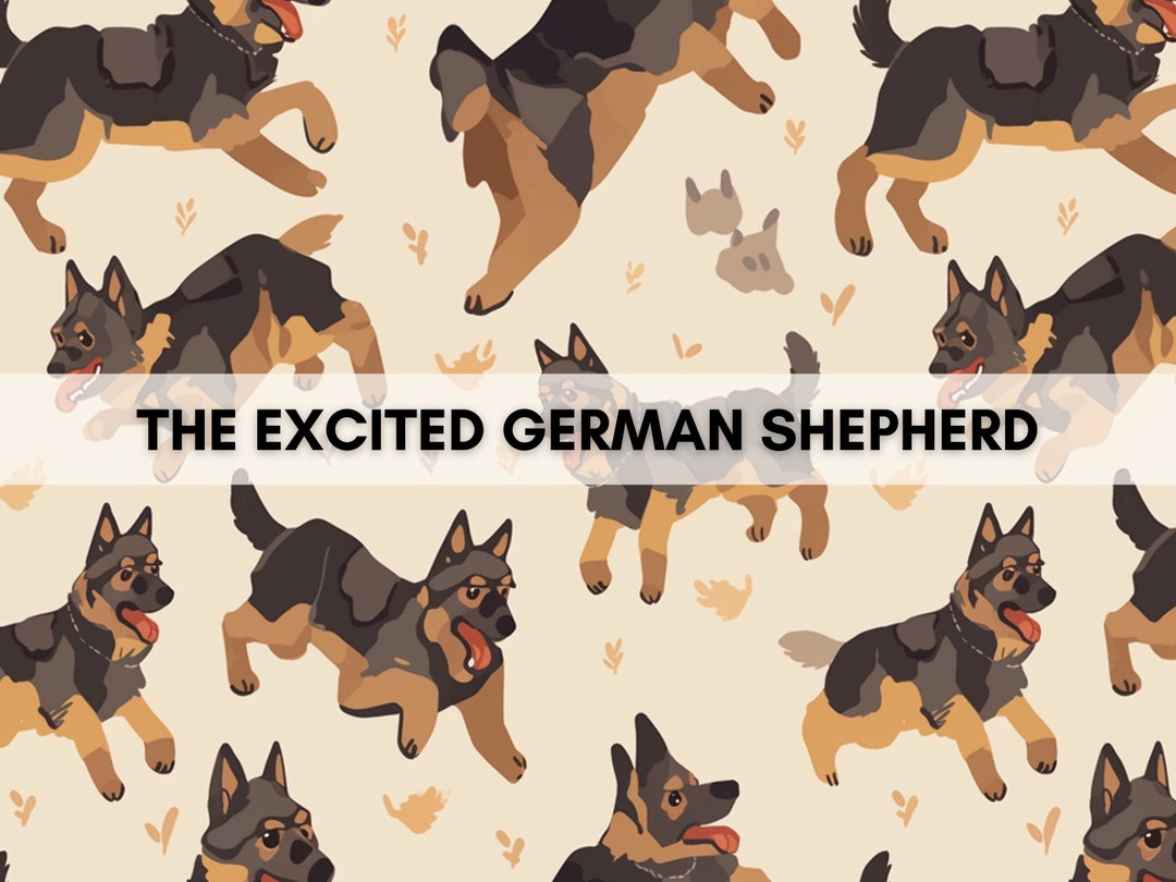 My Happy German Sheperd, Create Your Own German Sheperd Art, Seamless ...