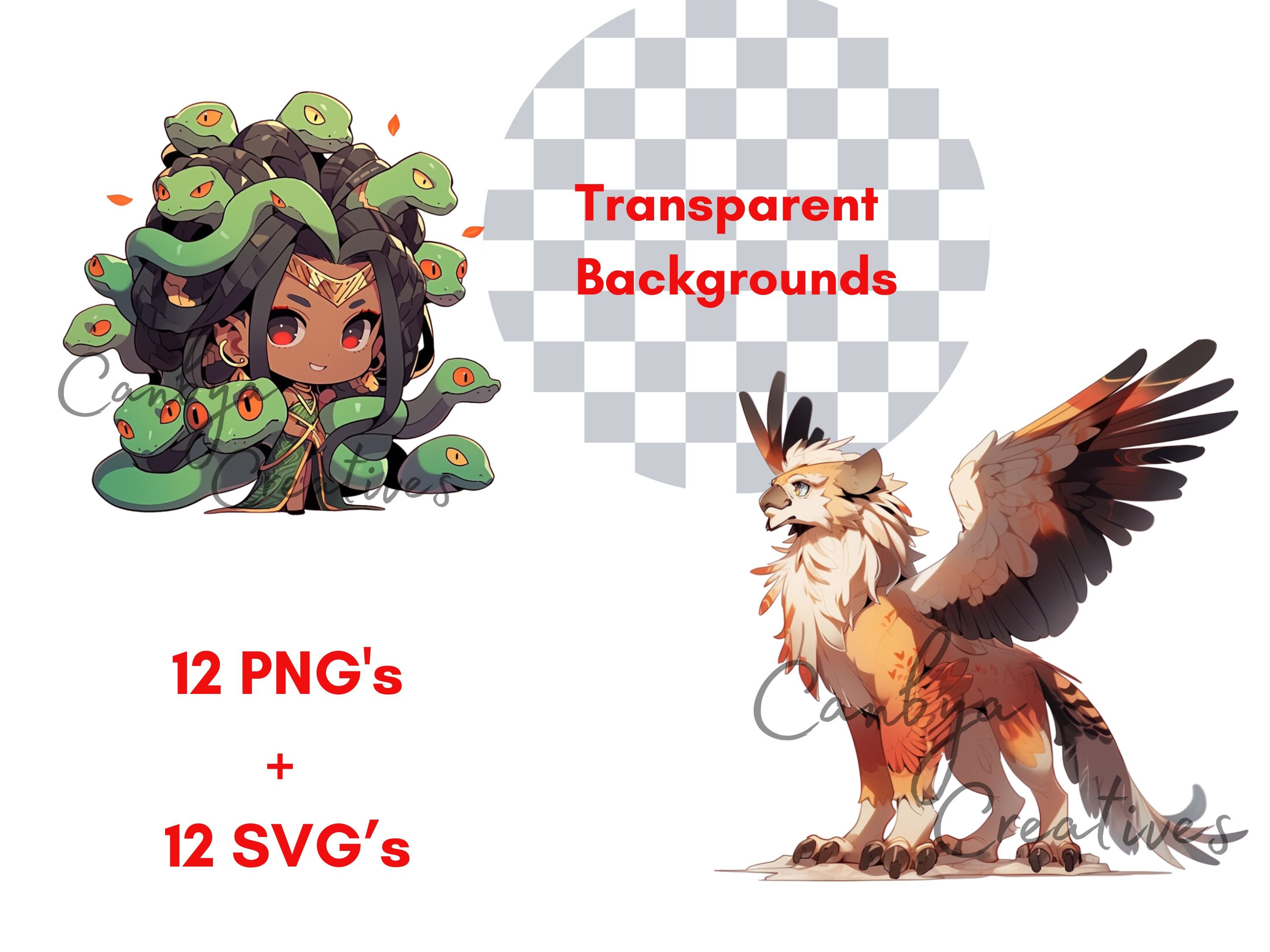 Mythical Creatures, Watercolor Clipart, for Commercial and Personal Use ...