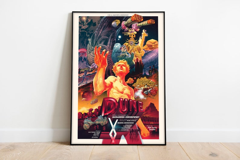 Dune Poster, Jodorowsky's Dune Poster, Vintage Movie Poster, Digital ...
