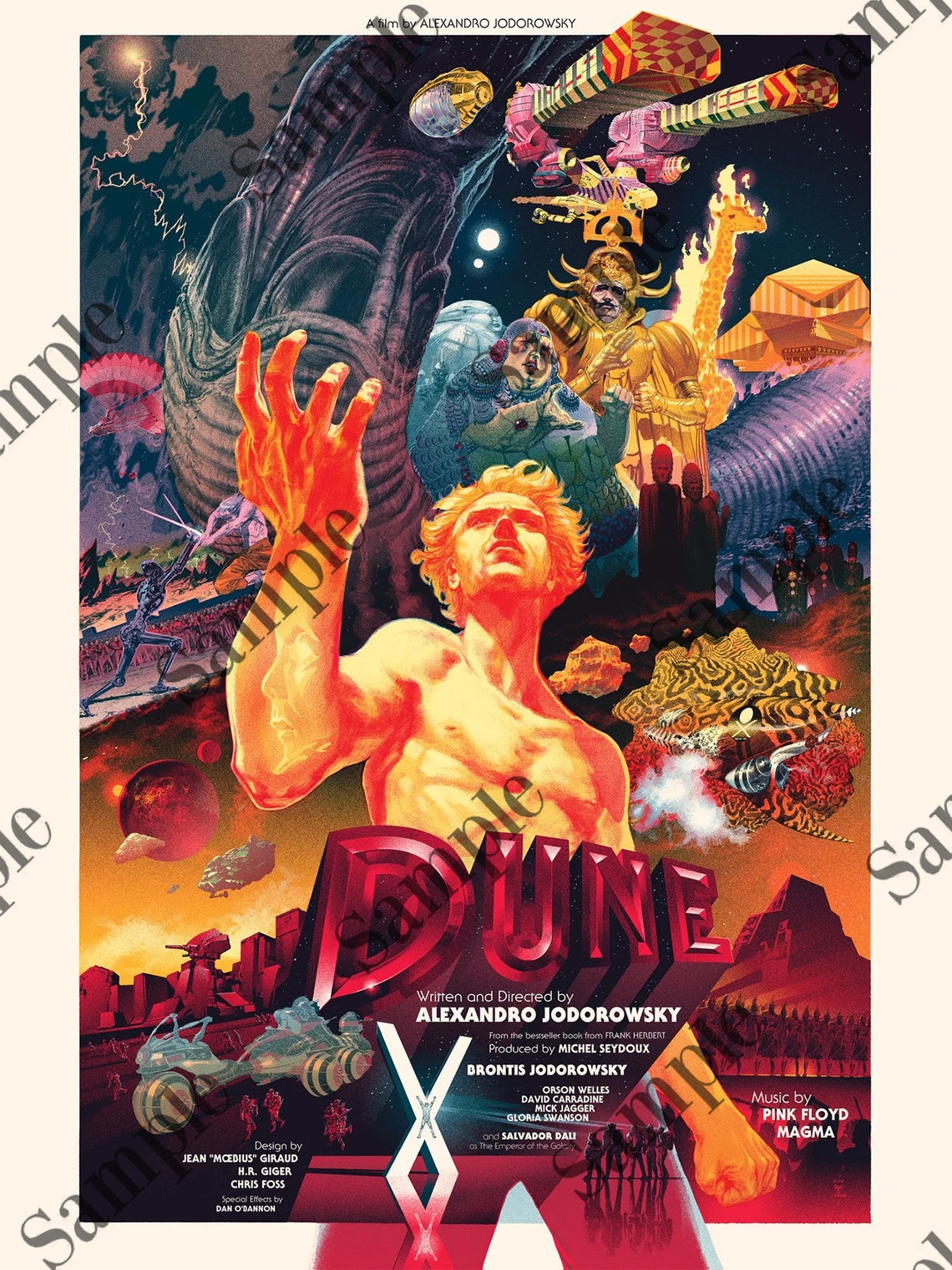 Dune Poster, Jodorowsky's Dune Poster, Vintage Movie Poster, Digital ...
