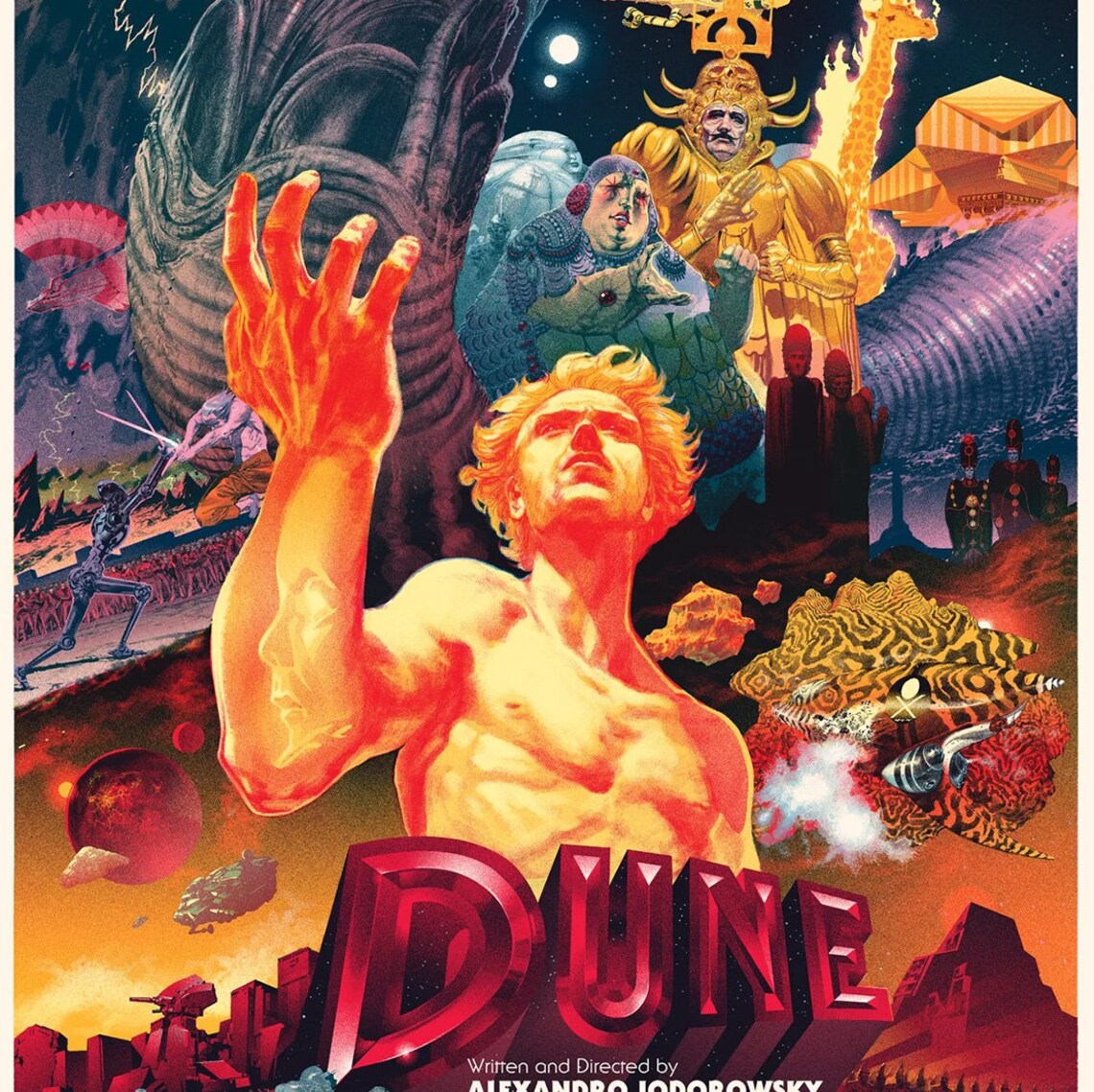 Dune Poster, Jodorowsky's Dune Poster, Vintage Movie Poster, Digital ...