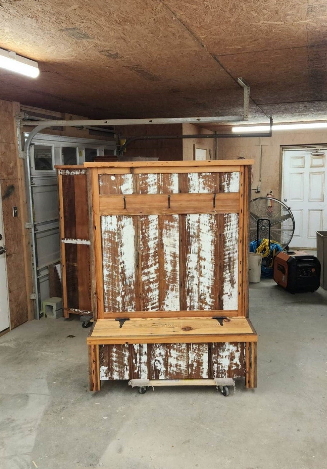 50 Wide Reclaimed Nearly 200yr Old Heart Pine Hall Tree - Etsy