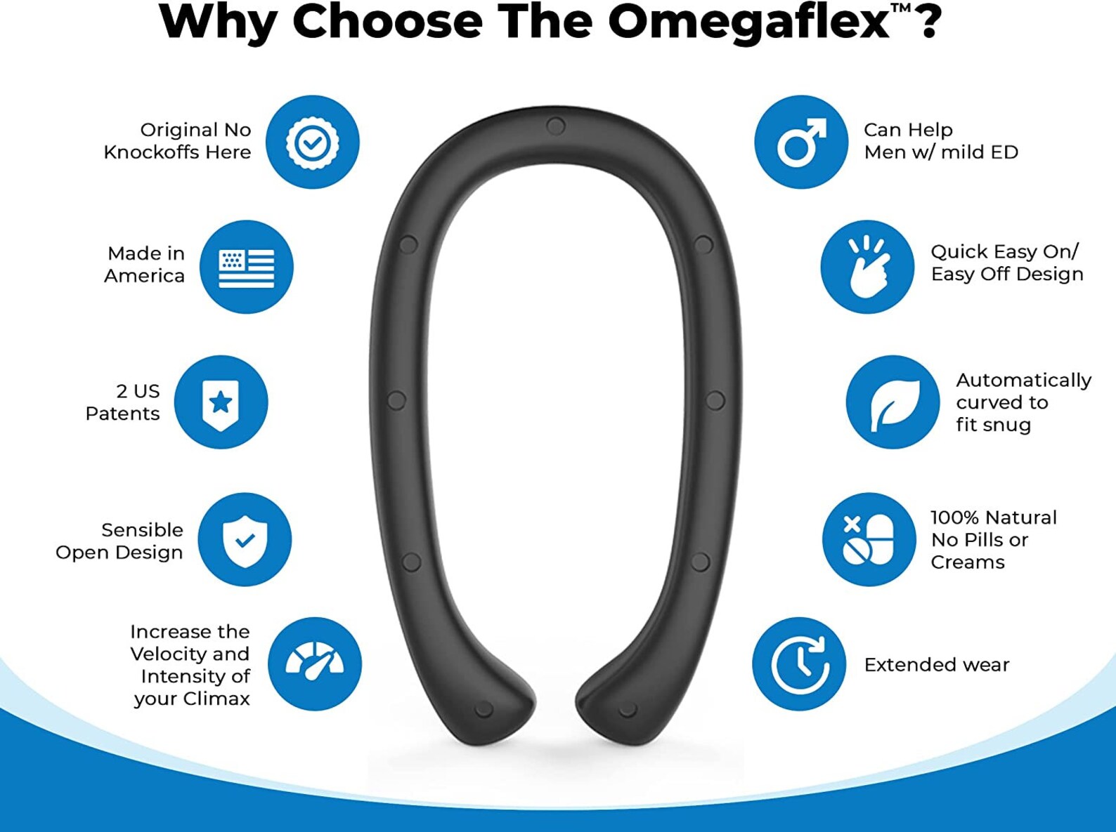 Omegaflex Open Penis Ring for Male Enhancement. Best Cock Ring ...