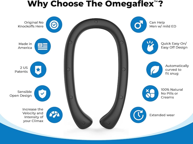 Omegaflex Open Penis Ring for Male Enhancement. Best Cock Ring ...