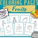 Coloring Pages Fruits Kids Printable Coloring Pages Fruit With Names ...