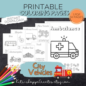 Vehicle Coloring Pages Kids Vehicle Printable Coloring Homeschool ...