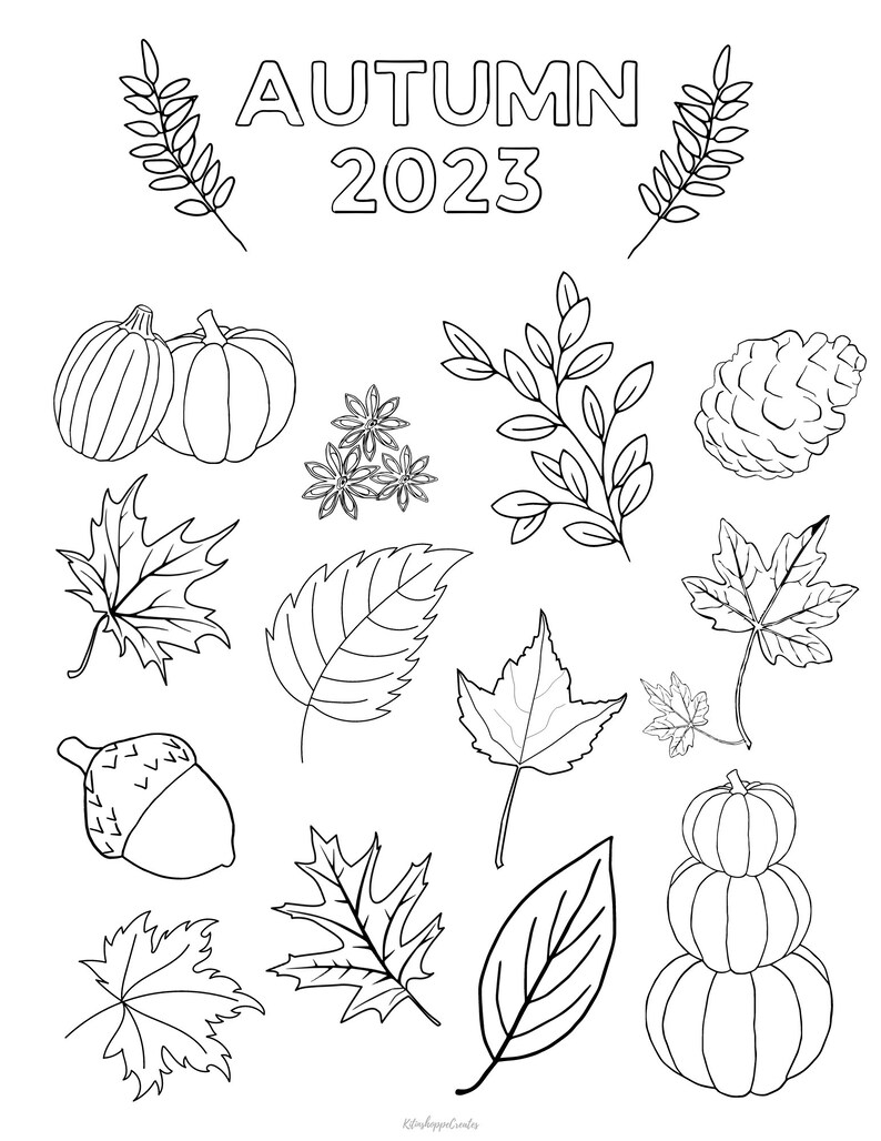 5 Coloring Pages Autumn 2023 | Printable Autumn Coloring Pages ...