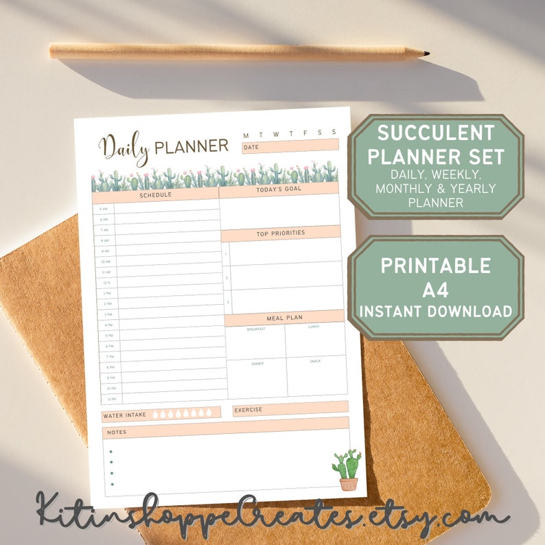 Printable Weekly Planner Plants Monthly Planner Printable - Etsy Australia