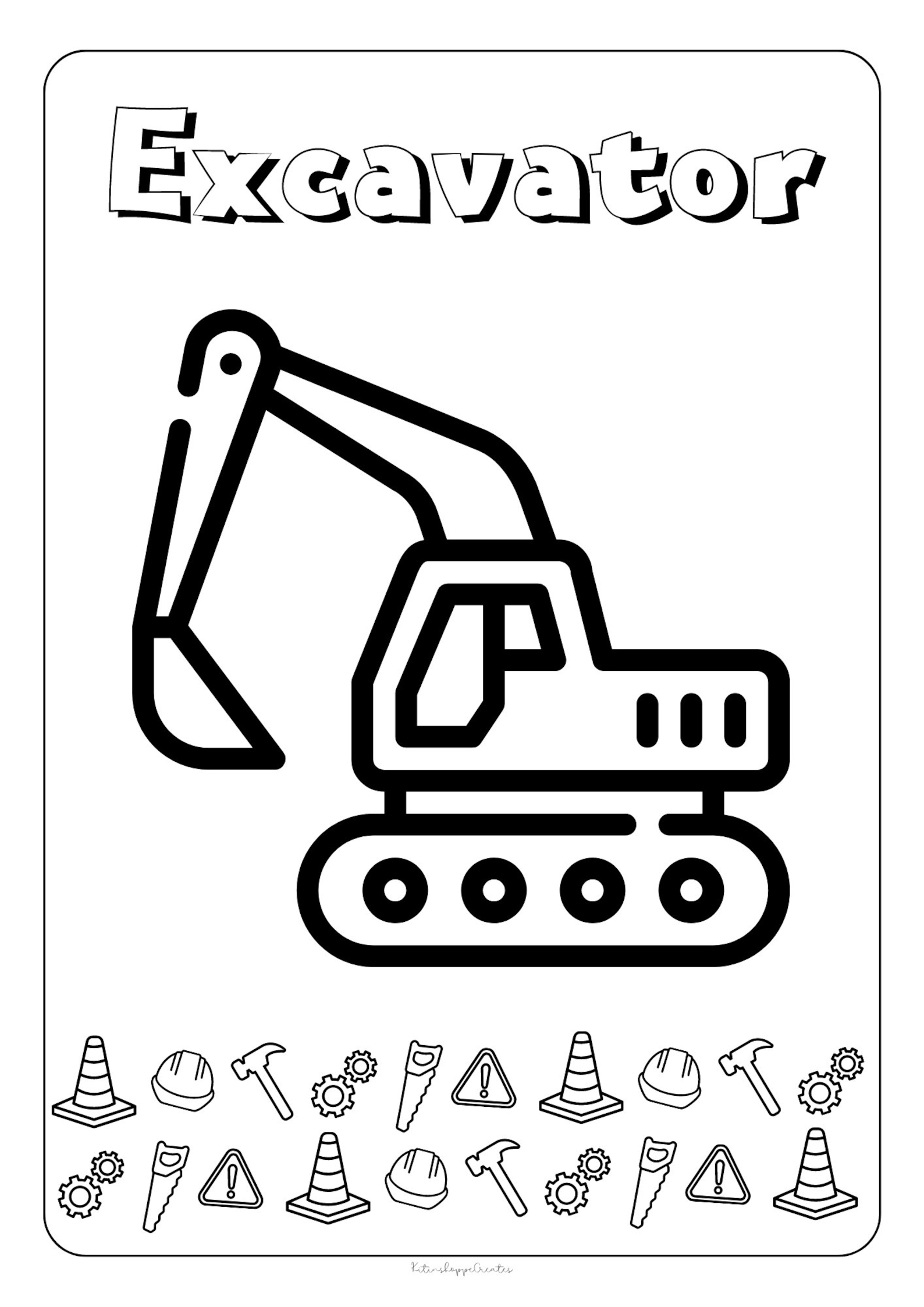 Construction Trucks Coloring Pages Printable Construction Vehicles for ...