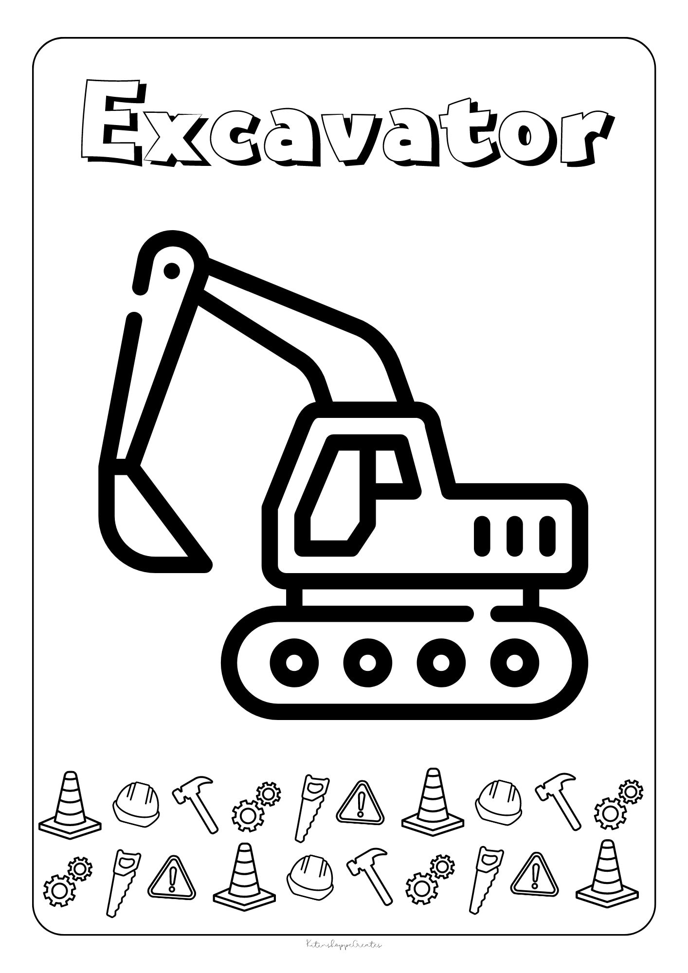 Construction Trucks Coloring Pages Printable Construction Vehicles for ...