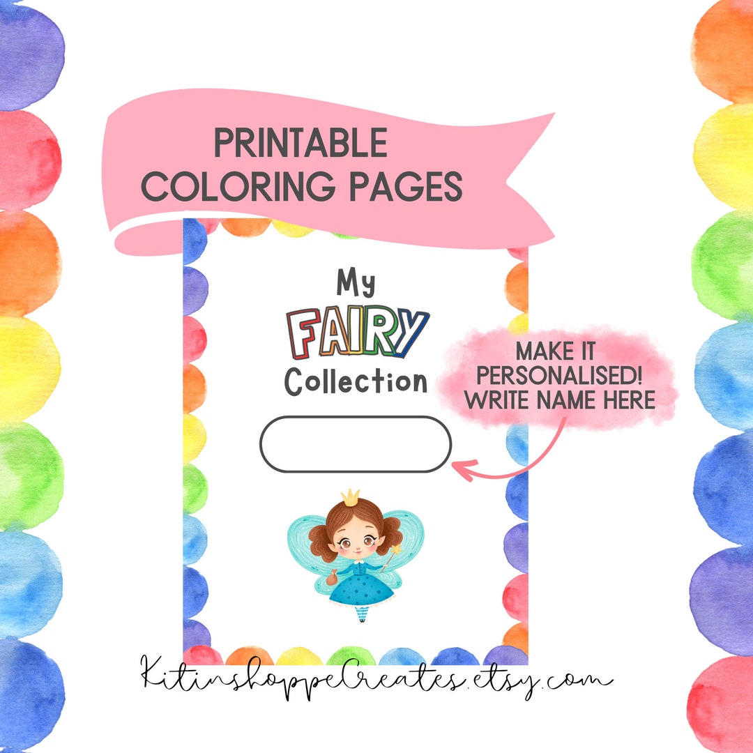 Kids Coloring Pages Fairy Gift Ideas Girls Coloring Activity Fairy ...
