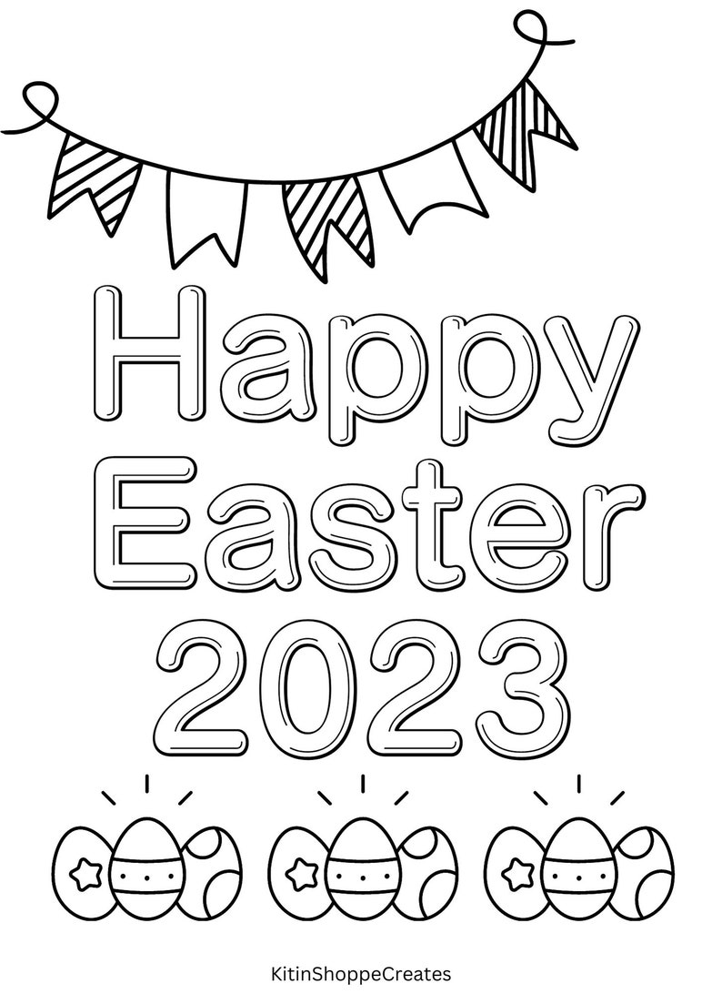Easter 2023 Colouring Pages for Kids - Etsy Australia