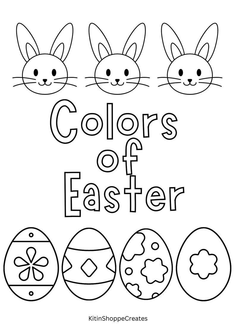 Easter 2023 Colouring Pages for Kids - Etsy Australia