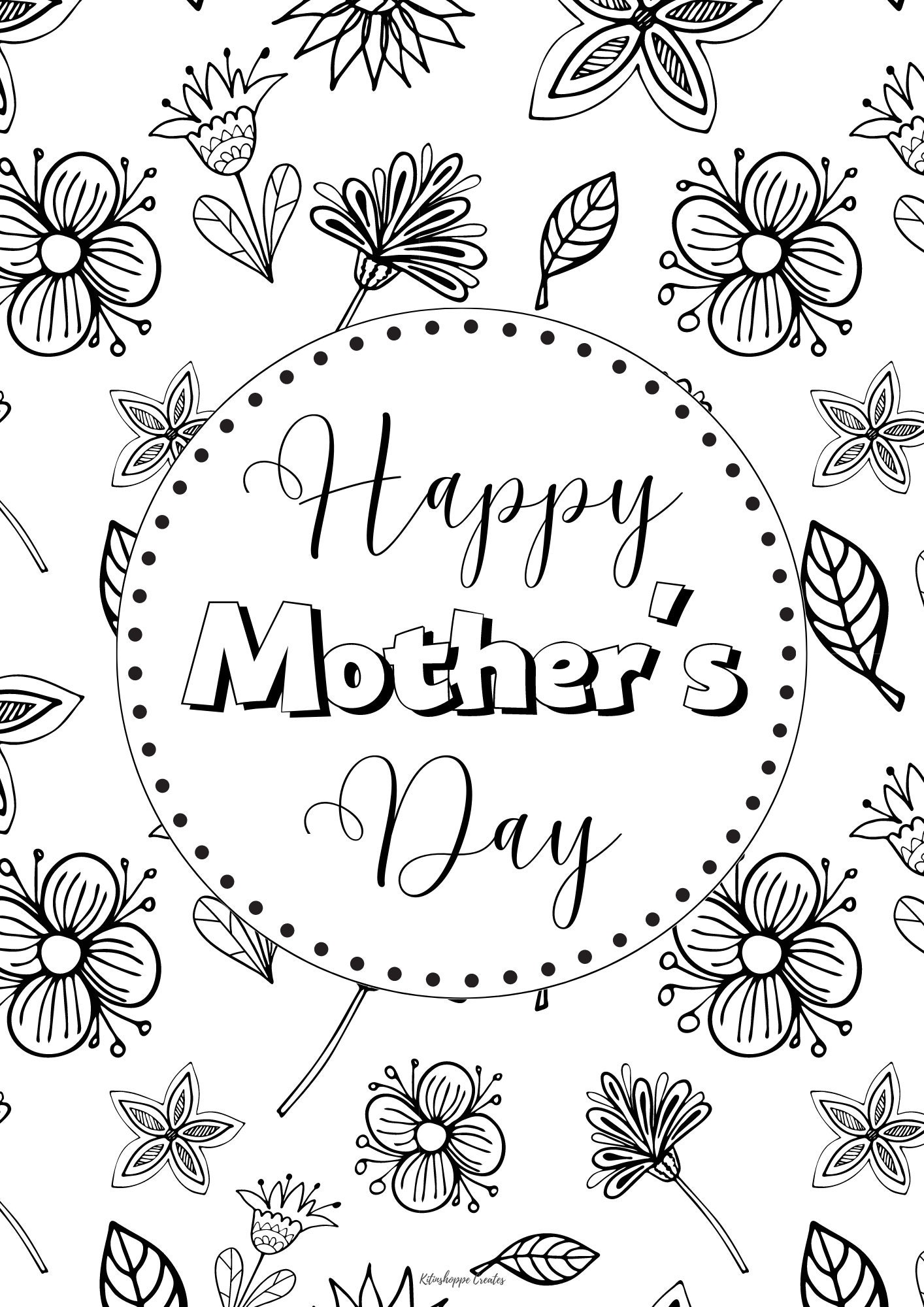 Mother's Day Coloring Pages, All About My Mom Printable, Gift for Mom ...