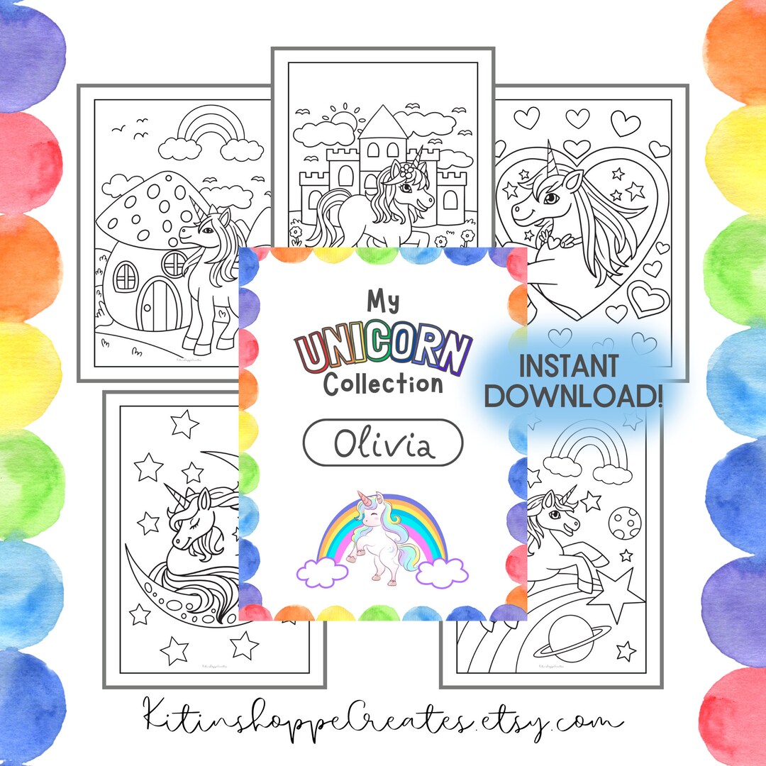 Unicorn Coloring Pages for Kids Printable Unicorn Coloring Activity ...
