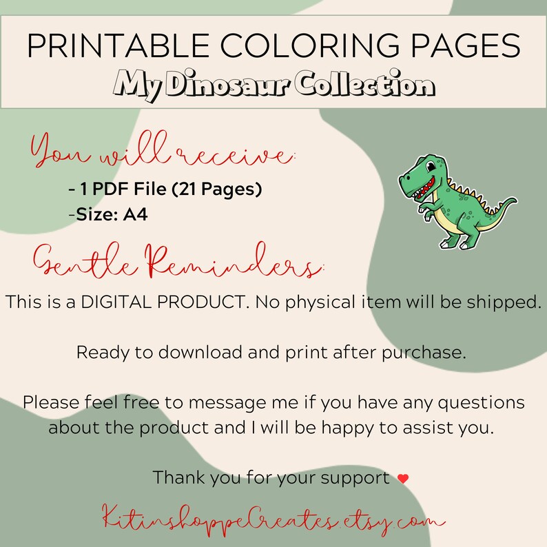 Dinosaur Party Coloring Pages Kids Printable Coloring Dinosaur Workbook ...