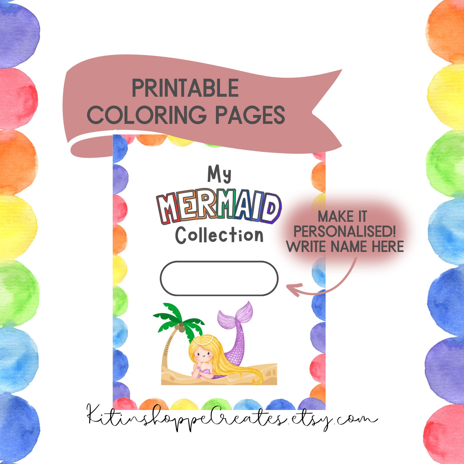 Mermaid Coloring Pages Printable Mermaid Collection Colouring Pages for ...