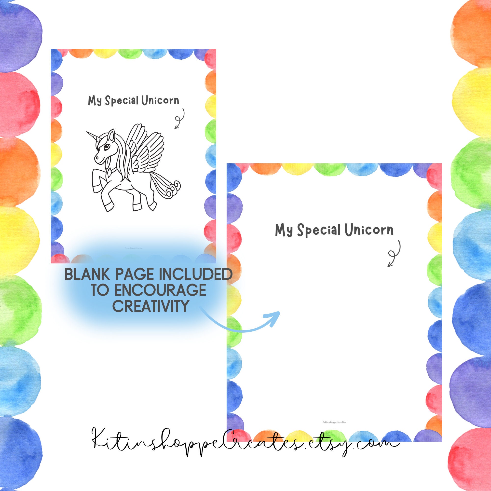 Unicorn Coloring Pages for Kids Printable Unicorn Coloring Activity ...