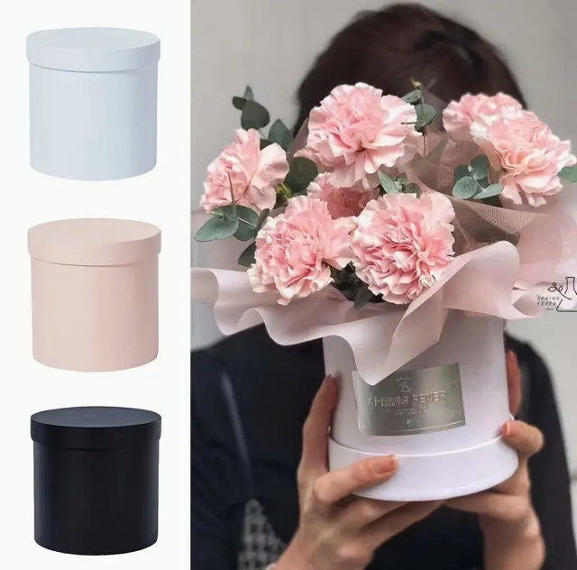 Flowers Gift Box Packaging Box Flower Bouquet Paperboard Round - Etsy