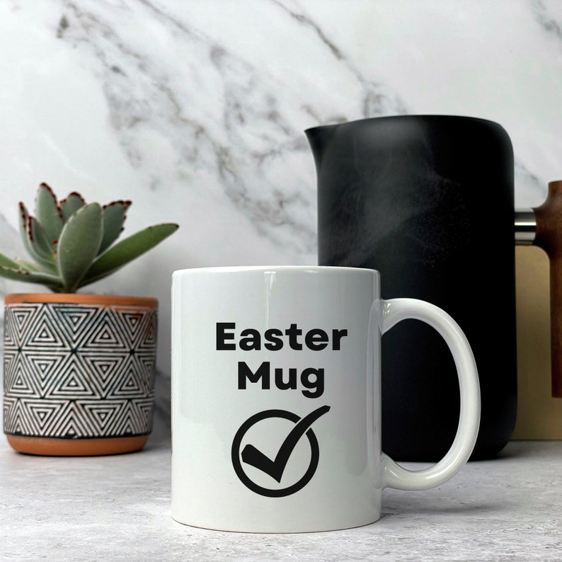 Easter check Coffee Mug, Easter Gift, Cute Cup, Simple Mug, Spring ...