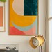 Mid-century Modern Abstract Geometric Wall Art Set, Minimalist Color ...