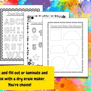 Printable Tracing and Coloring Worksheets | Alphabets | Numbers | Line ...