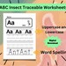 26 Alphabet Traceable Insect Worksheet | ABC | Uppercase and Lowercase ...