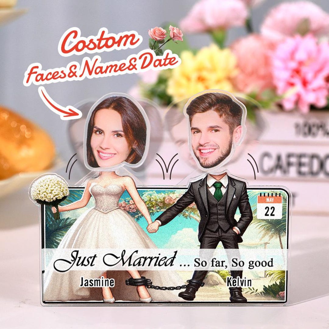 Personalized Wedding Gift, Custom Couple Photo Shaking Head Standee ...