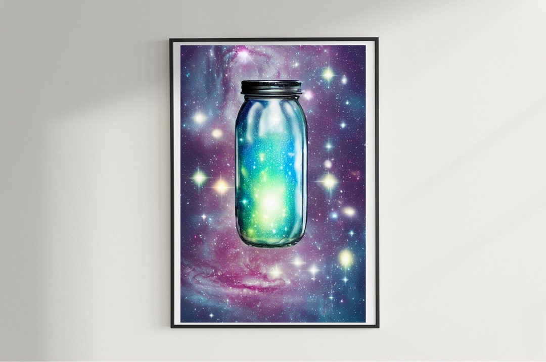 Printable Space in A Jar Digital Image - Etsy