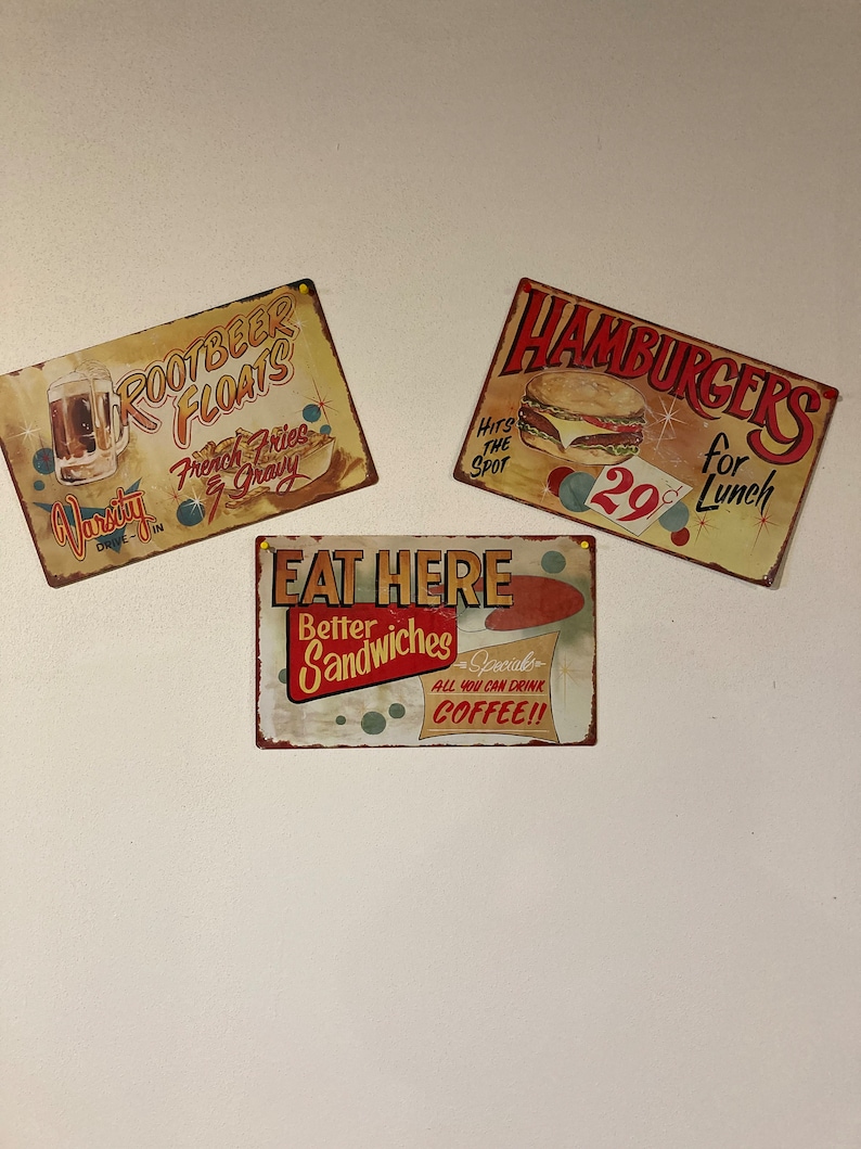 Vintage Advertising Tin Signs - Etsy