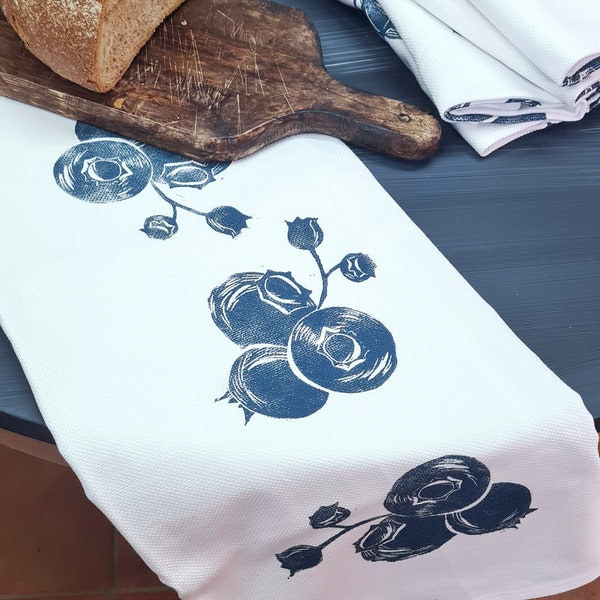 Block Print Tea Towel - Etsy