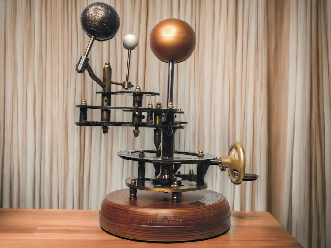 Handmade Solar System Orrery Sun, Earth, Moon Model Handcrafted ...