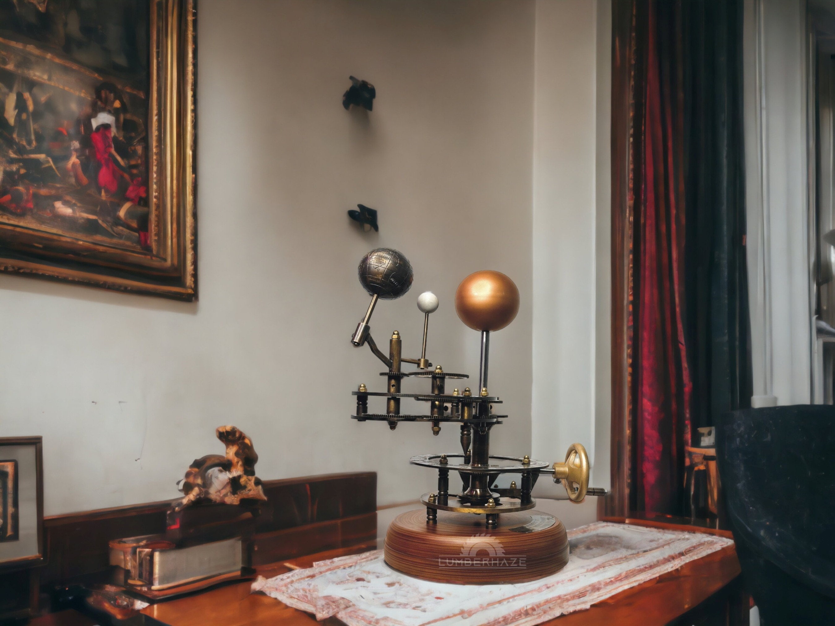 Handmade Solar System Orrery Sun Earth Moon Model - Etsy