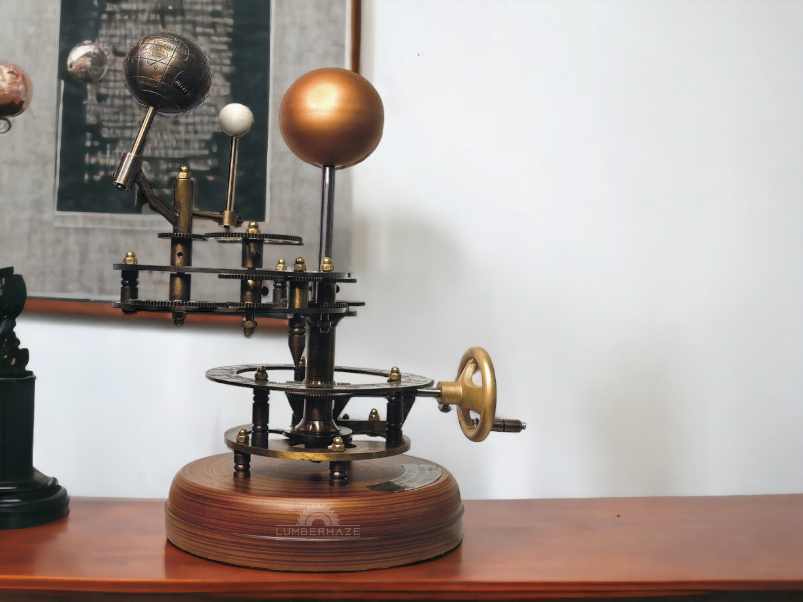 Handmade Solar System Orrery Sun Earth Moon Model - Etsy