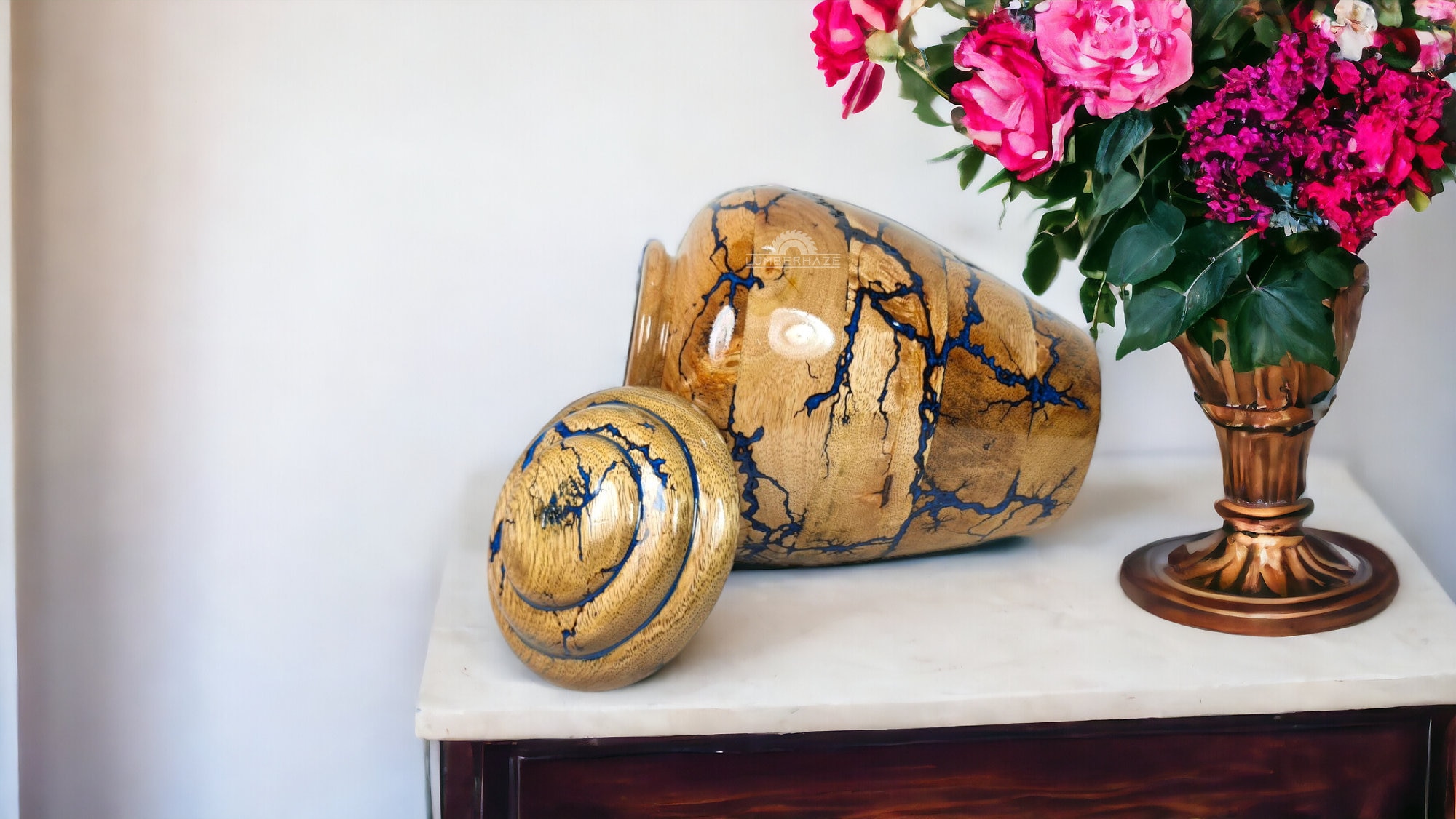 CREMATION Urn, JAR, FUNERAL, Decorative Fractal Designed Ashes Keepsake ...