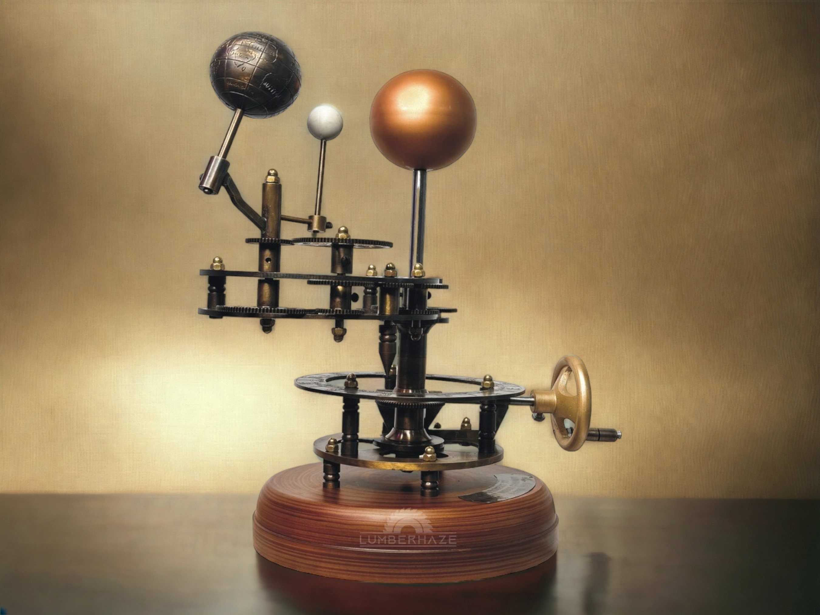 Handmade Solar System Orrery Sun, Earth, Moon Model Handcrafted ...