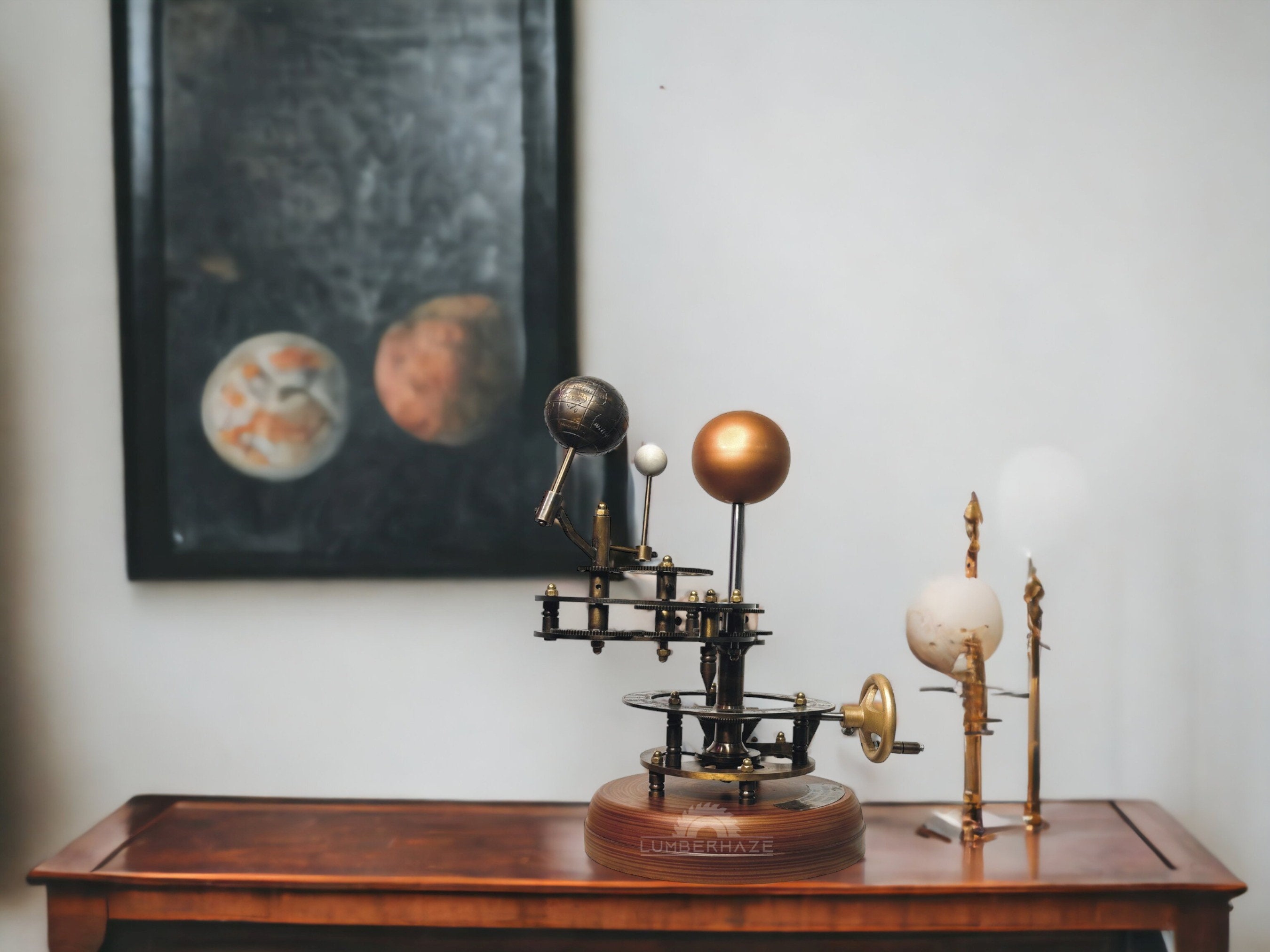 Handmade Solar System Orrery Sun Earth Moon Model - Etsy