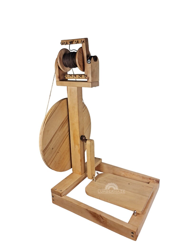 Handcrafted Wooden Spinning Wheel Fiber Art Tool Traditional - Etsy ...