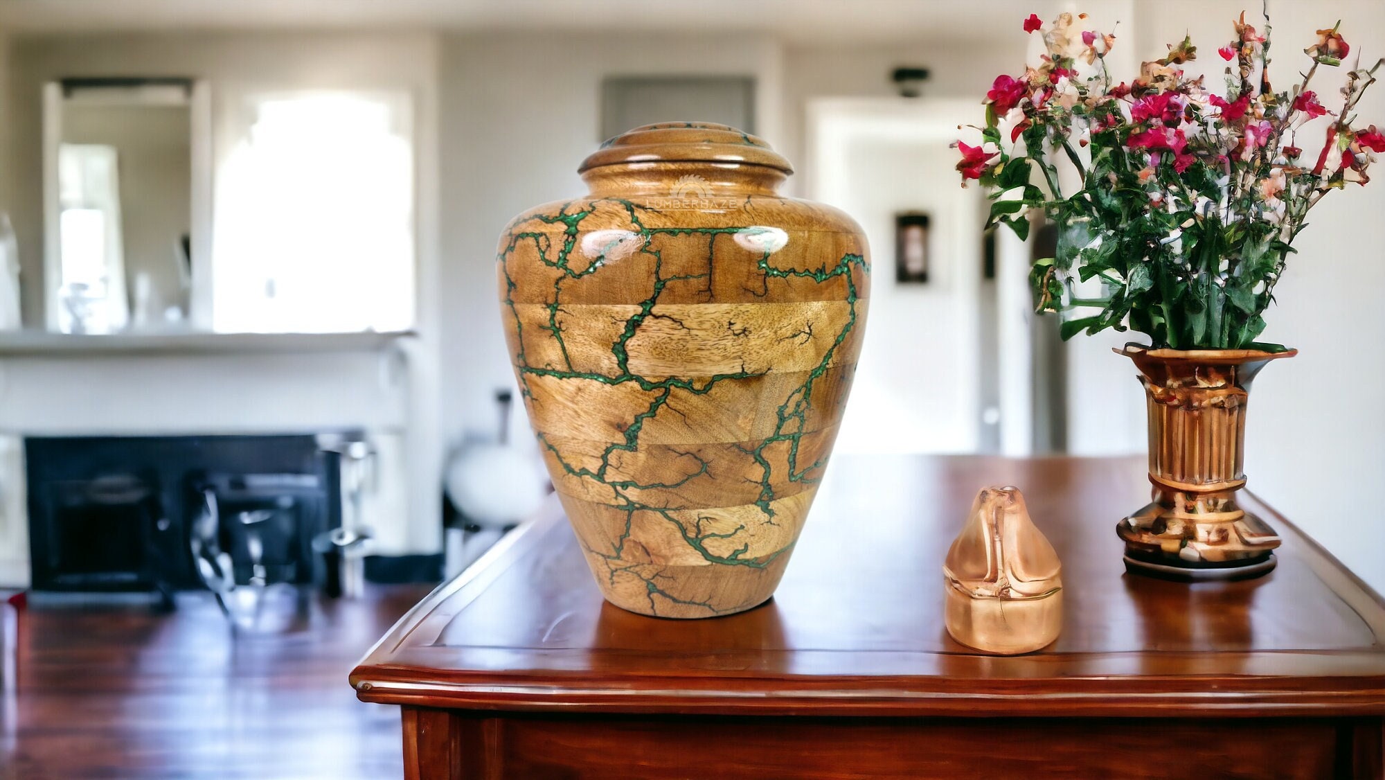 CREMATION Urn, JAR, FUNERAL, Decorative Fractal Designed Ashes Keepsake ...