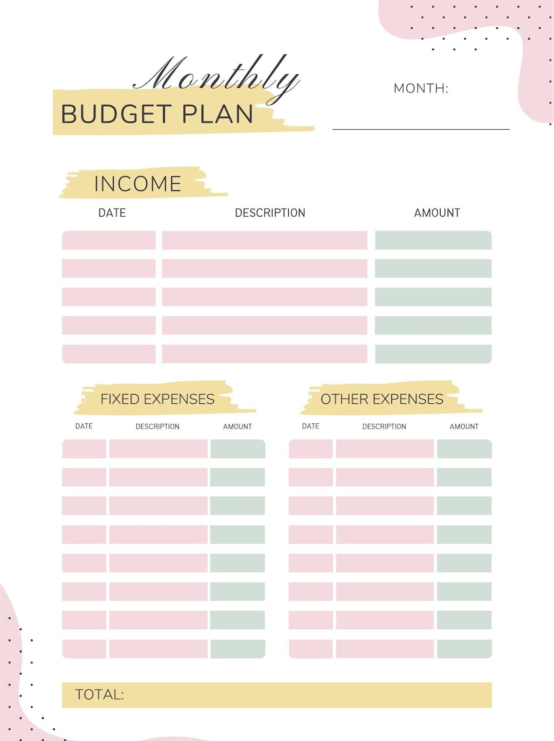 Budget Digital Planner, Goodnotes Planner, iPad Planner, Notability ...