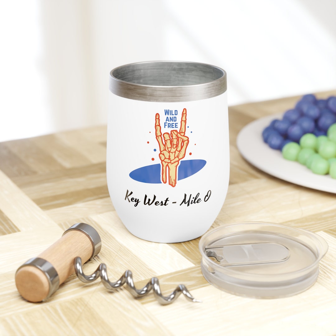 Key West Wild Free Wine Tumbler Key West Tumbler Florida Beach Souvenir ...