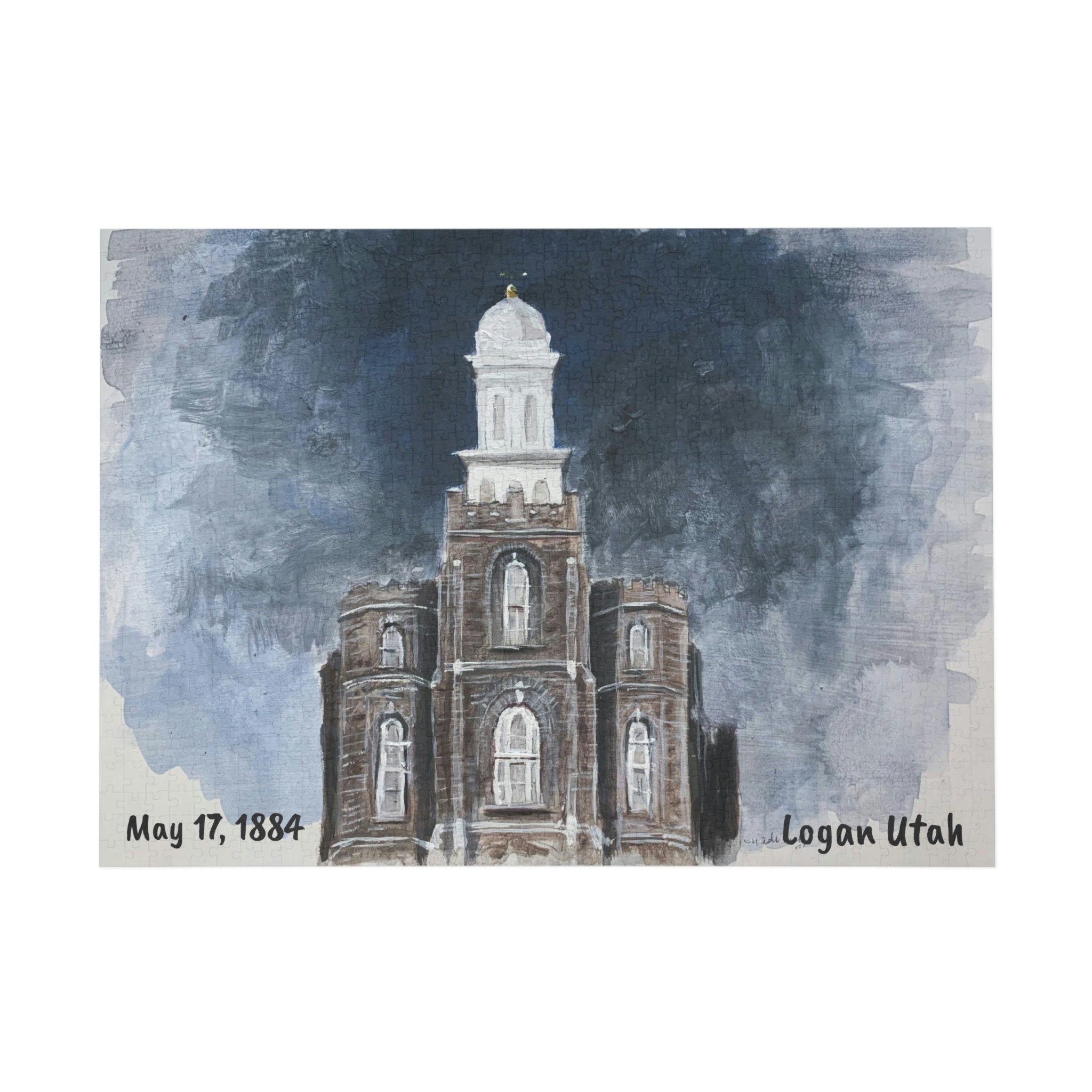 1000 Piece Puzzle of Logan Utah Temple - Etsy