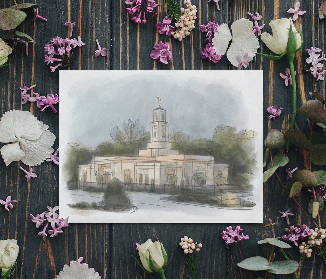 Digital Download: LDS Digital Watercolor of Baton Rouge, Louisiana ...