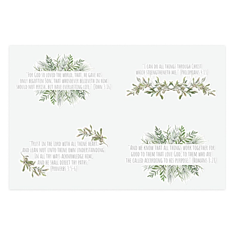 Inspiring Bible Verses Sticker Quotes - Etsy